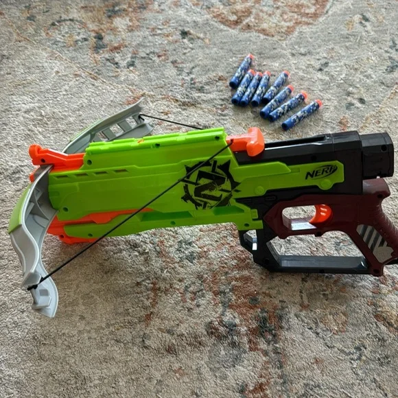 Nerf Zombie Strike Elite Crossfire Bow Blaster Crossbow Ebay